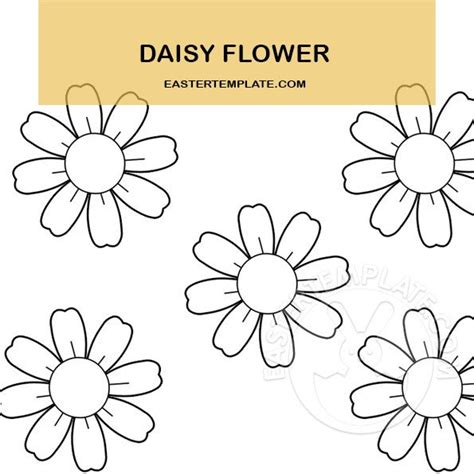 Daisy Templates Coloring Page Easter Template