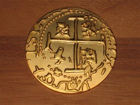 (TB439BM) Pirate Doubloon - Piece of Eight Geocoin - Kalichův pirátský ...