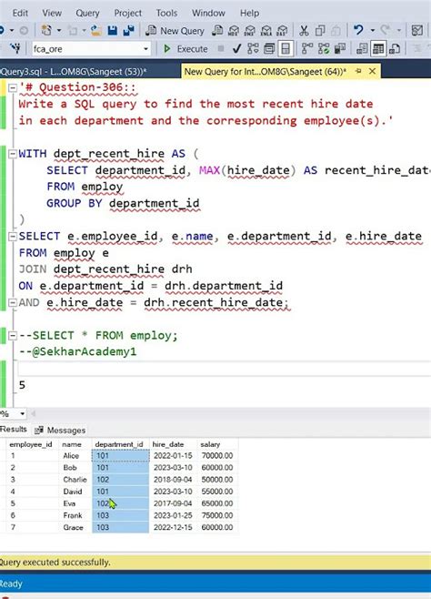 Sql Interview Question 306 Shorts Ytshorts Youtubeshorts Sql
