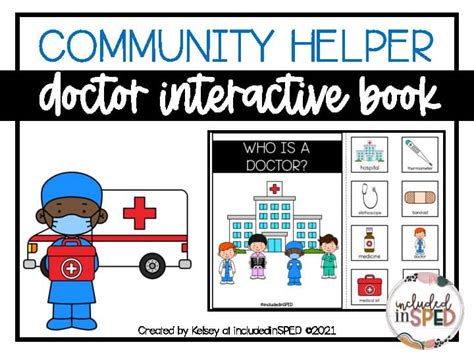 Community Helpers Interactive Book Doctor Vocabulary By Includedinsped