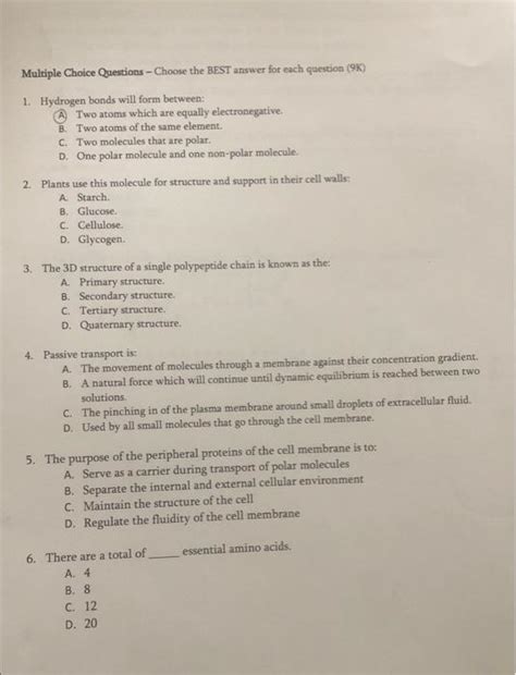 Solved Multiple Choice Questions Choose The Best Answer