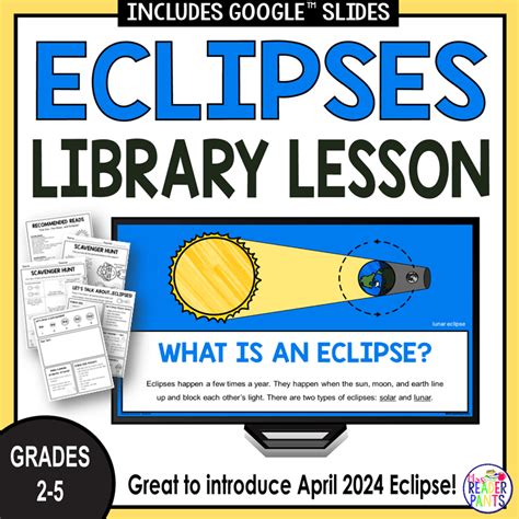 Eclipse Library Lesson Solar And Lunar Eclipses Elementary Library