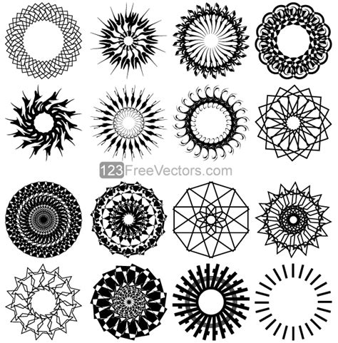 Geometric Circle Design Vector Art Desenler
