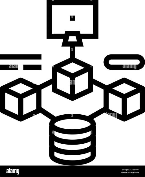Microservices Software Line Icon Vector Illustration Stock Vector Image