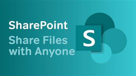 Microsoft Sharepoint How To Share A File With Anyone Youtube