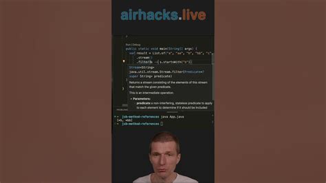Java Streams Basics Method References Over Lambda Expressions Java Shorts Youtube