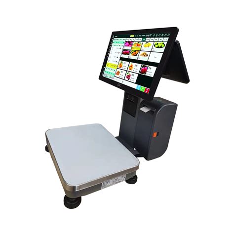 Windows Ai Barcode Label Printing Pos System Touch Display Weighing Scale With Ai Recognition