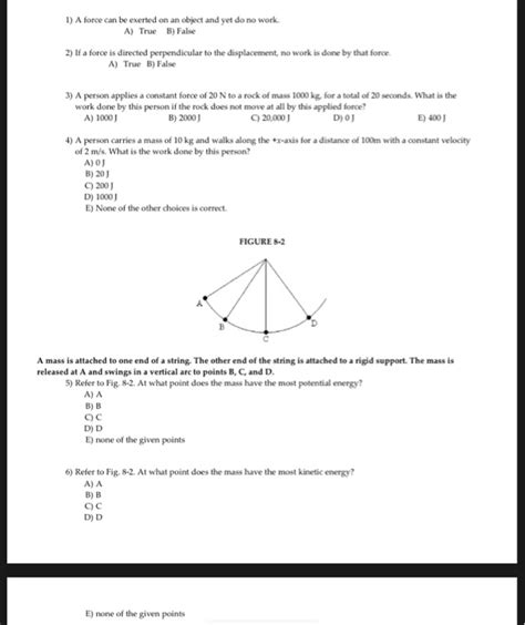solved 1 a force can be exerted on an object and yet do no