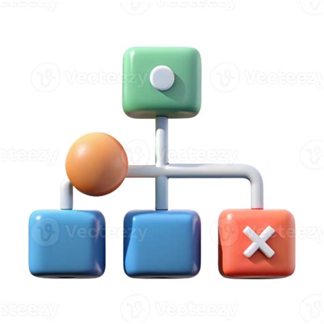 beautiful classic decision making process chart flowchart isolated