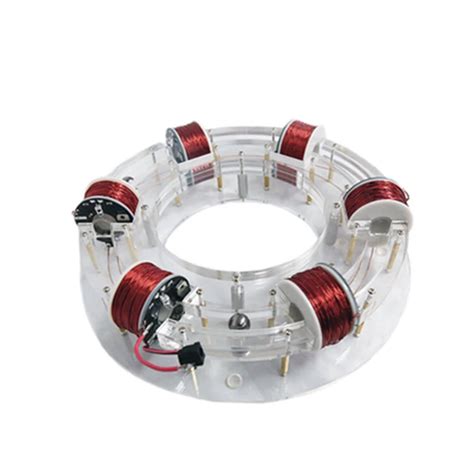 6 Coil Ring Accelerator Digital Magnetic Levitation Cyclotron High Tech Physics Model Diy Kit