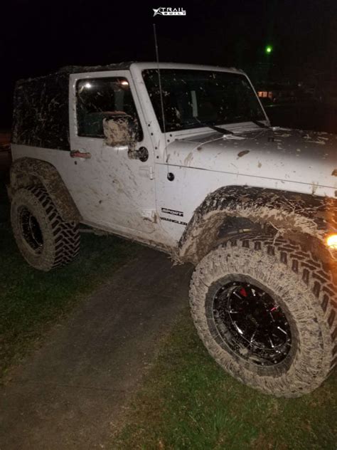 2010 Jeep Wrangler Wheel Offset Aggressive 1 Outside Fender Stock