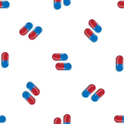 Red Blue Capsule Pattern Seamless Vector Vector Art At Vecteezy