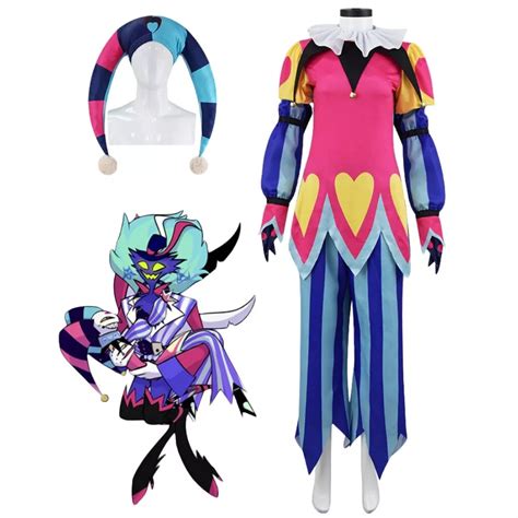 Helluva Boss Clown Suit Hazbin Hotel Cos Outfit Fizzarolli Costume