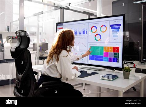 Financial Business Analytics Data Dashboard Analyst Woman Stock Photo Alamy