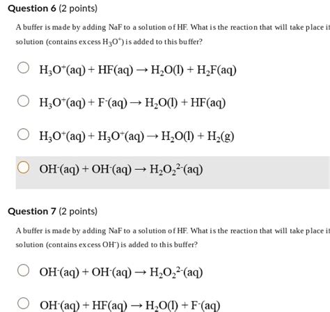 solved question 7 2 points a buffer is made by adding naf to a