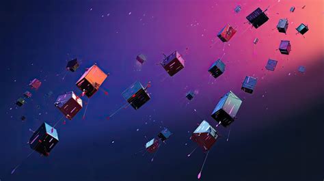 Premium Ai Image Cubesat Formation Flying Solid Color Background