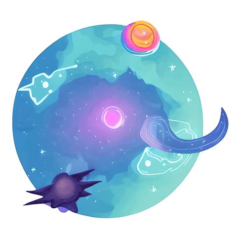 create a realistic map in space with nebulas planets and · creative fabrica