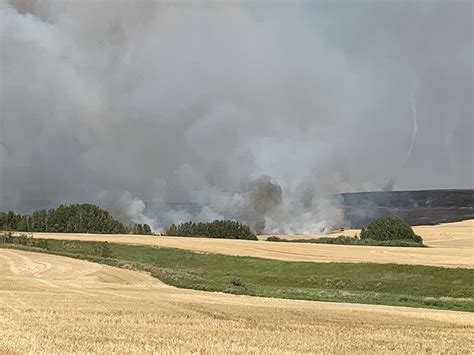 Crews Fight Field Fire