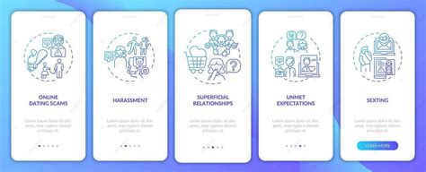 Conceptual Onboarding Screen Of A Mobile App Showcasing Superficial Relationships Vector Vector