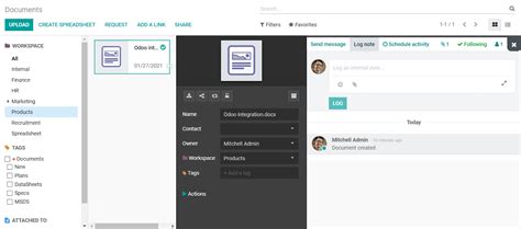 Product Documents In Odoo Documents Module