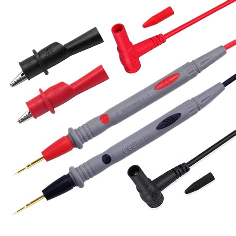 1000v 20a Multimeter Test Leads Probes Banana Plug 24k Gold Digital Multimeter
