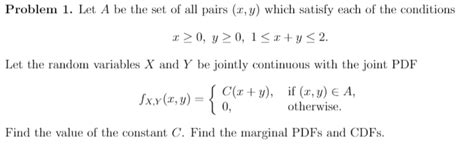 Solved Let A Be The Set Of All Pairs X Y Which Satisfy Chegg Com