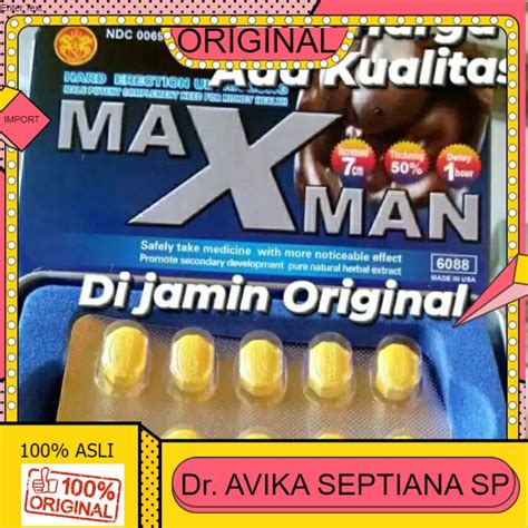 Jual 100 Asli Maxman Obat Kuat Stamina Pria Original Vitalitas Kuat Tahan Lama Paten Asli