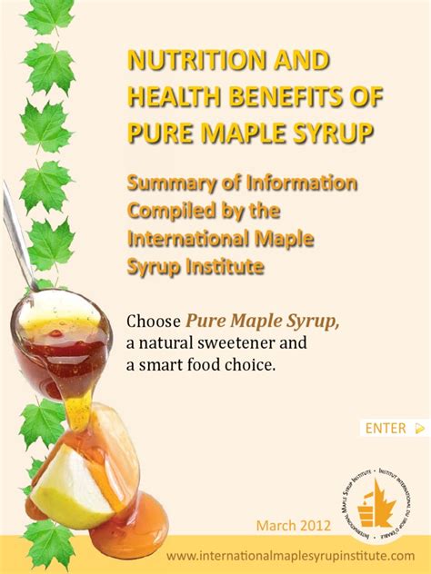 Nutrition And Health Benefits Of Pure Maple Syrup Pdf Pdf Maple