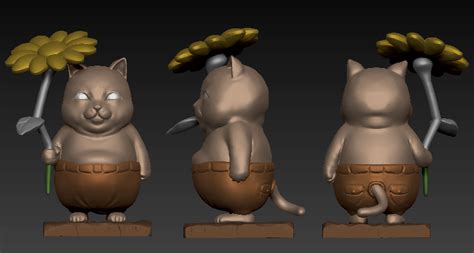 Stl File Cat Flow 🐱 ・3d Printing Template To Download・cults