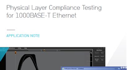 Physical Layer Compliance Testing For BASE T Ethernet TRS RenTelco