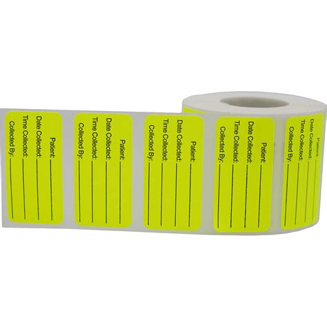 Patient Specimen Collection Labels