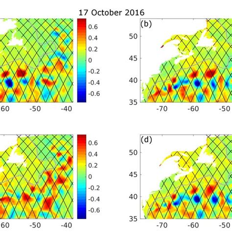 Comparison Of Sea Level Anomaly On October 17 Th 2016 For A Gridded