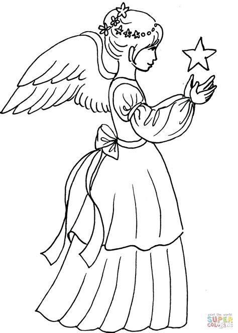 Simple Angel Coloring Pages