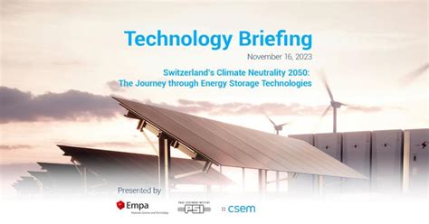 Switzerlands Climate Neutrality 2050 The Journey Through Energy Storage Technologies