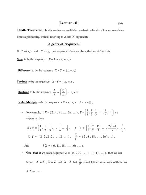 Lecture 8 Real Analysis Iba Pdf Sequence Real Number