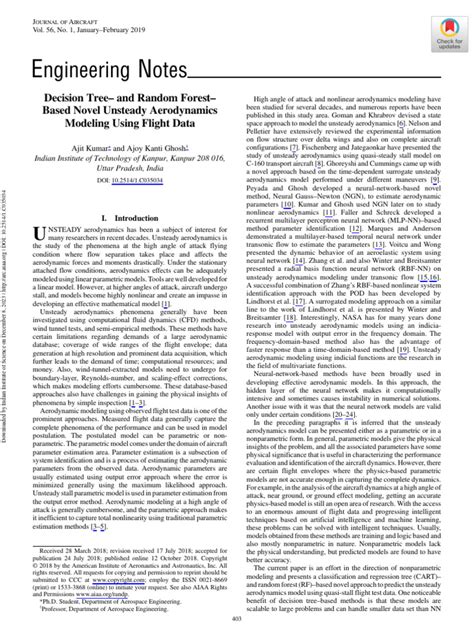 Decision Tree And Random Forest Based Novel Unsteady Aerodynamics