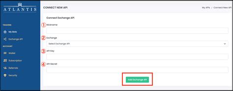 How To Set Api Key And Api Secret Atlantis Gold