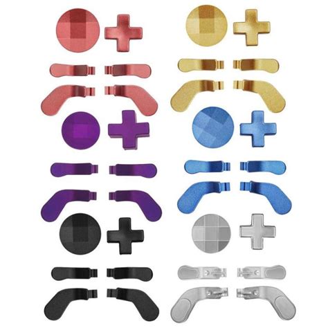 6pcs Set Game Controller Joystick Trigger Button Set Alloy Thumb Grips Keycap Stick Kit For One