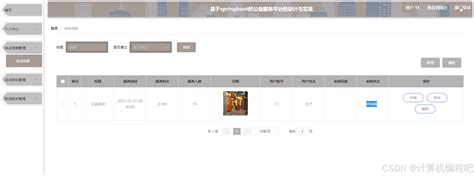 基于springbootvue的公益服务平台 Java志愿者管理系统 前后端分离【java毕业设计课程设计·源码设计·文档报告·代码讲解·安装调试】 Csdn博客