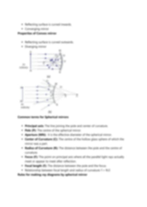SOLUTION Chapter Notes Light Reflection Refraction Studypool