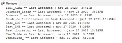 How To Know When Ibase Databases Were Accessed The Last Time Sql