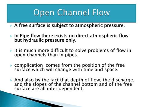PPT OPEN CHANNEL HYDRAULICS PowerPoint Presentation Free Download ID 822865