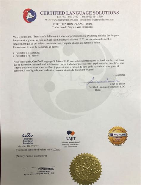 Foreign Language Translation Certification At Andrea Lawrence Blog