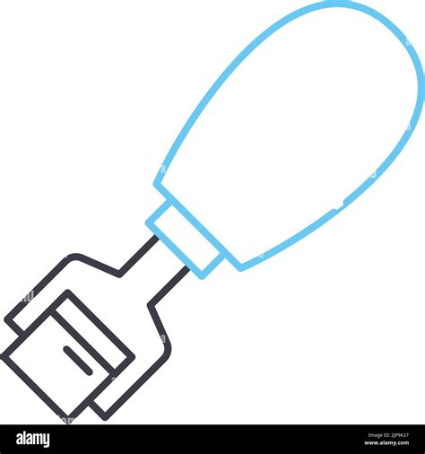 Leather Cutting Tool Line Icon Outline Symbol Vector Illustration