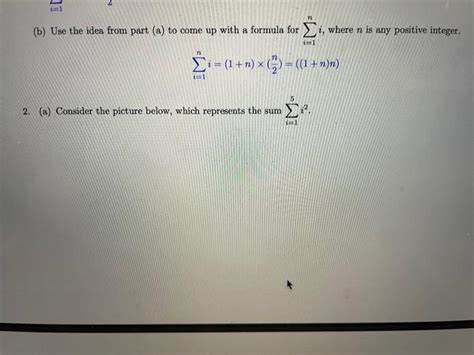 Solved A Using The Picture Below Calculate The Sum Chegg