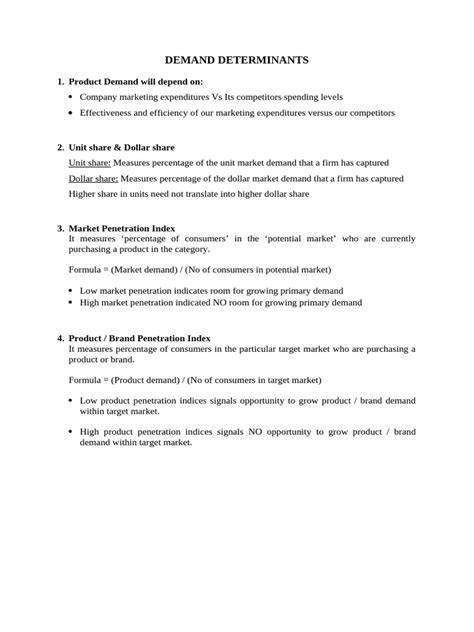 Demand Determinants Pdf