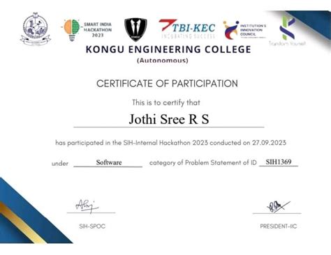 Jothi Sree On Linkedin Hackathonexperience Skillsdevelopment Innovation