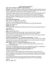 Ethical Hacking Assignment 1 Pdf Ethical Hacking Assignment 1 Open
