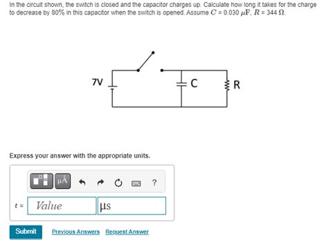 Solved In the circuit shown, the switch is closed and the | Chegg.com