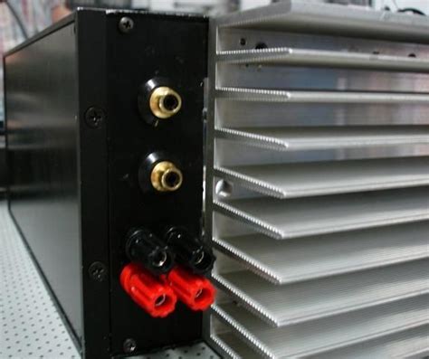 RCA Inputs Speaker Outputs And Heat Sink Diy Audio Projects Speaker Projects Diy Speakers